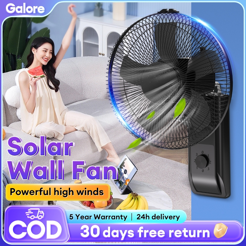 Kipas Solar Dinding 16 Inch Solar Wall Fan rumah 0 Noise Home 5 ABS ...