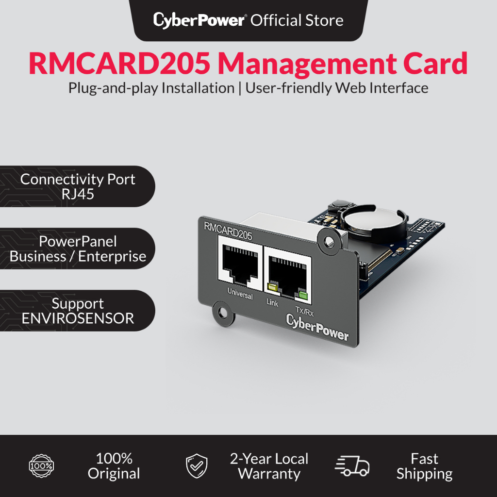 CyberPower Remote UPS Management SNMP Card With Plug-And-Play ...
