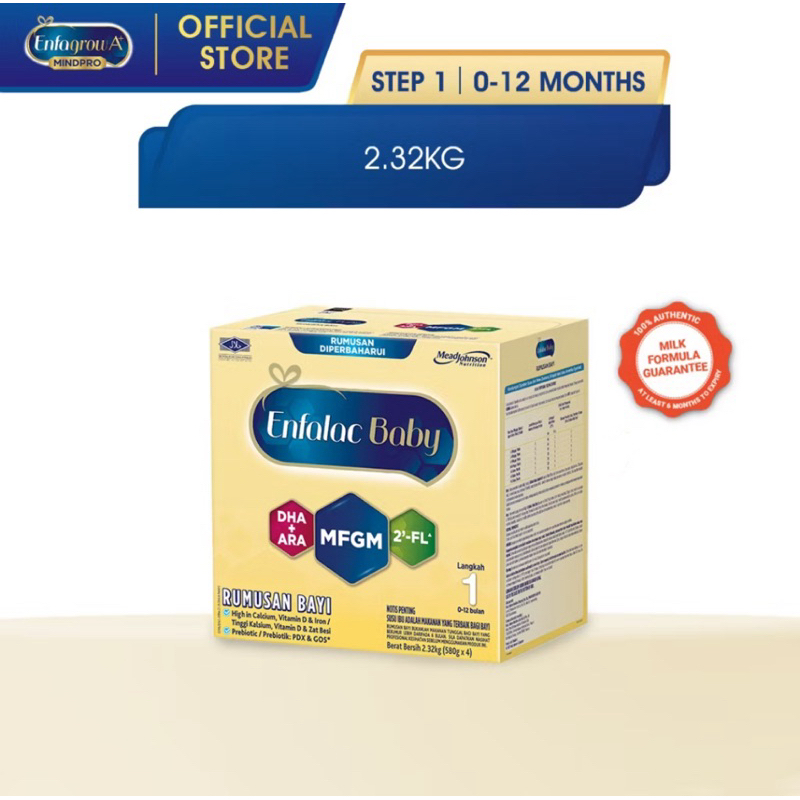 Enfalac Baby Step 1 Susu Bayi Milk Formula Powder (2.32kg) | Shopee ...