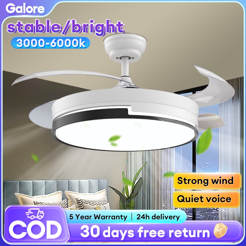 Fan Light Ceiling Fan Light Invisible Fan Light AC Motor 5 Blades ...
