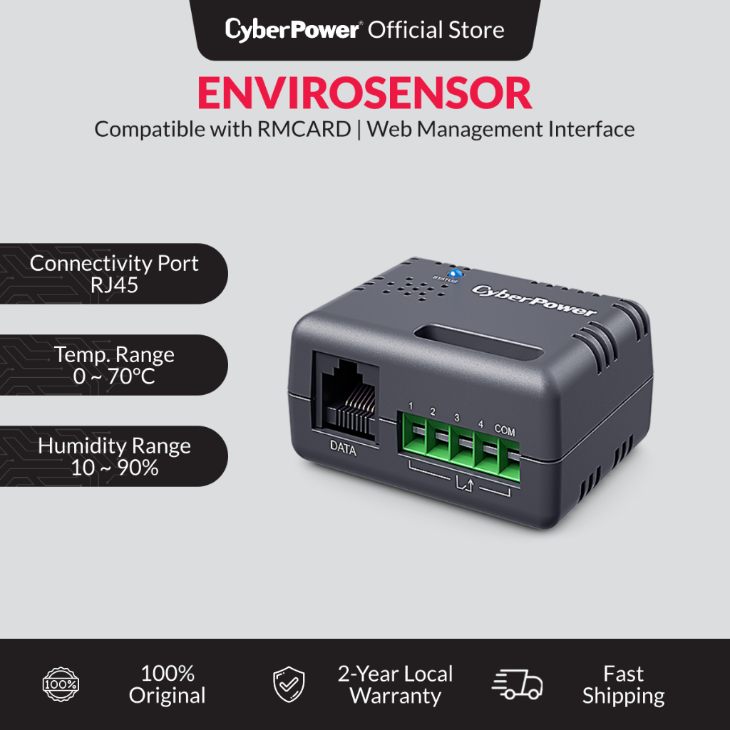 CyberPower UPS Environmental Sensor With Real-Time Temperature ...