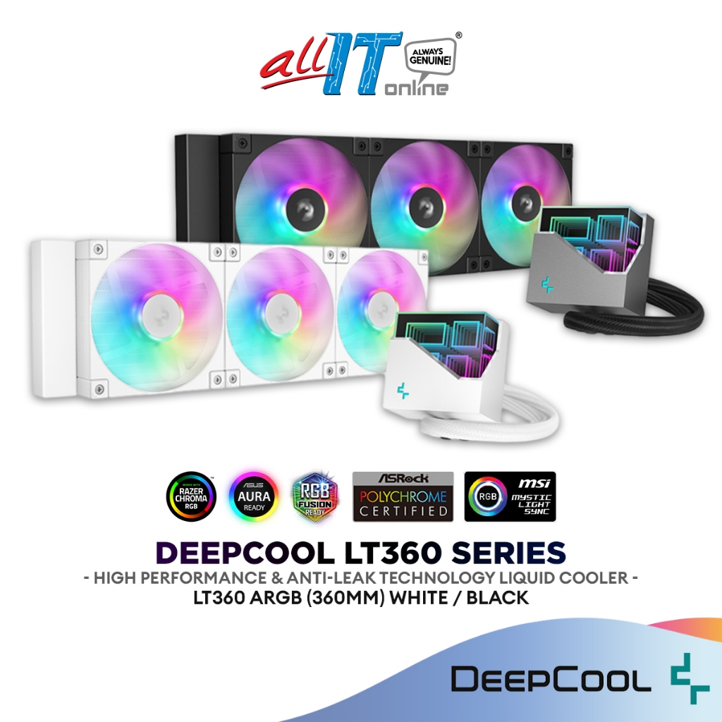 DeepCool LT360 ARGB High-Performance 360mm AiO CPU Cooler | Intel & AMD CPU Liquid Cooler ...