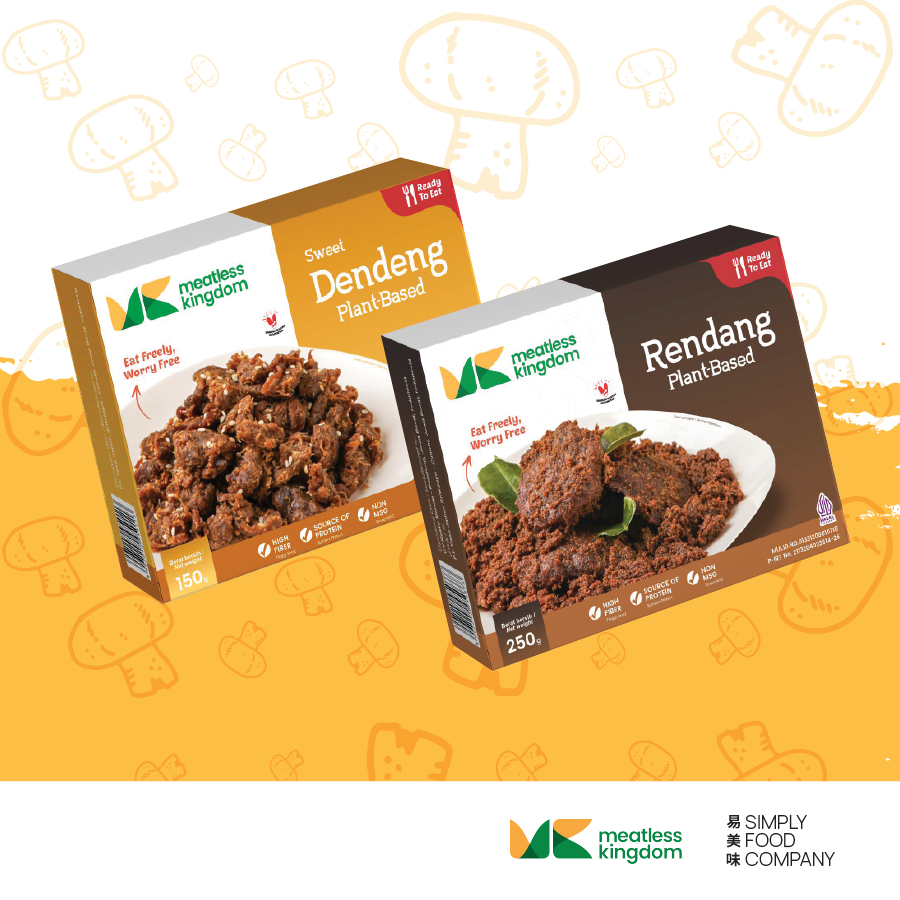 Meatless Kingdom Sweet Dendeng & Rendang 2 Packs Bundle Plant Based ...