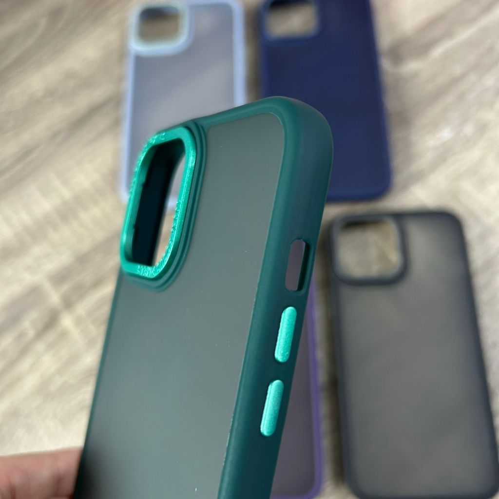 NEW METAL BUTTON SKIN FEEL PHONE CASE Casing for IP11 Until 16 PRO MAX ...