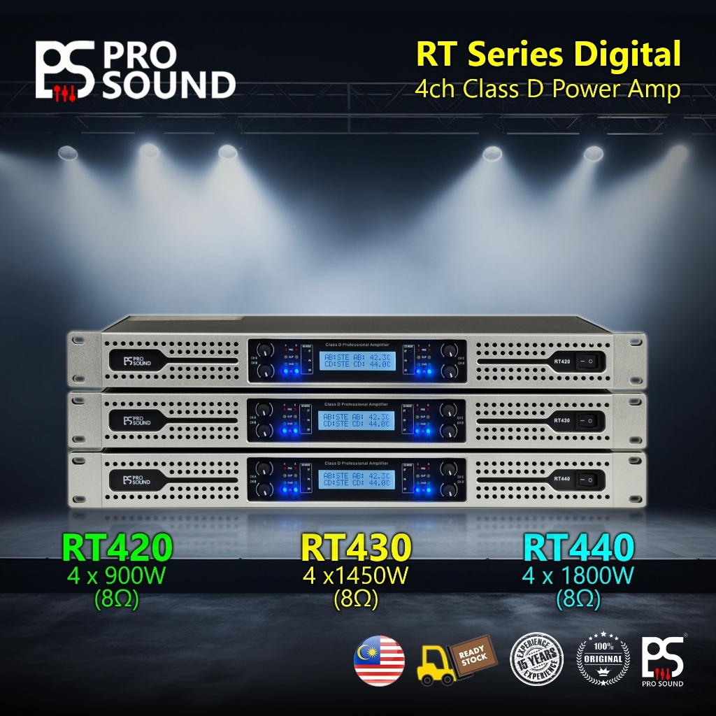 (Ready Stock) PS Pro Sound RT4 Series 4 Channel Digital Power Amplifier ...