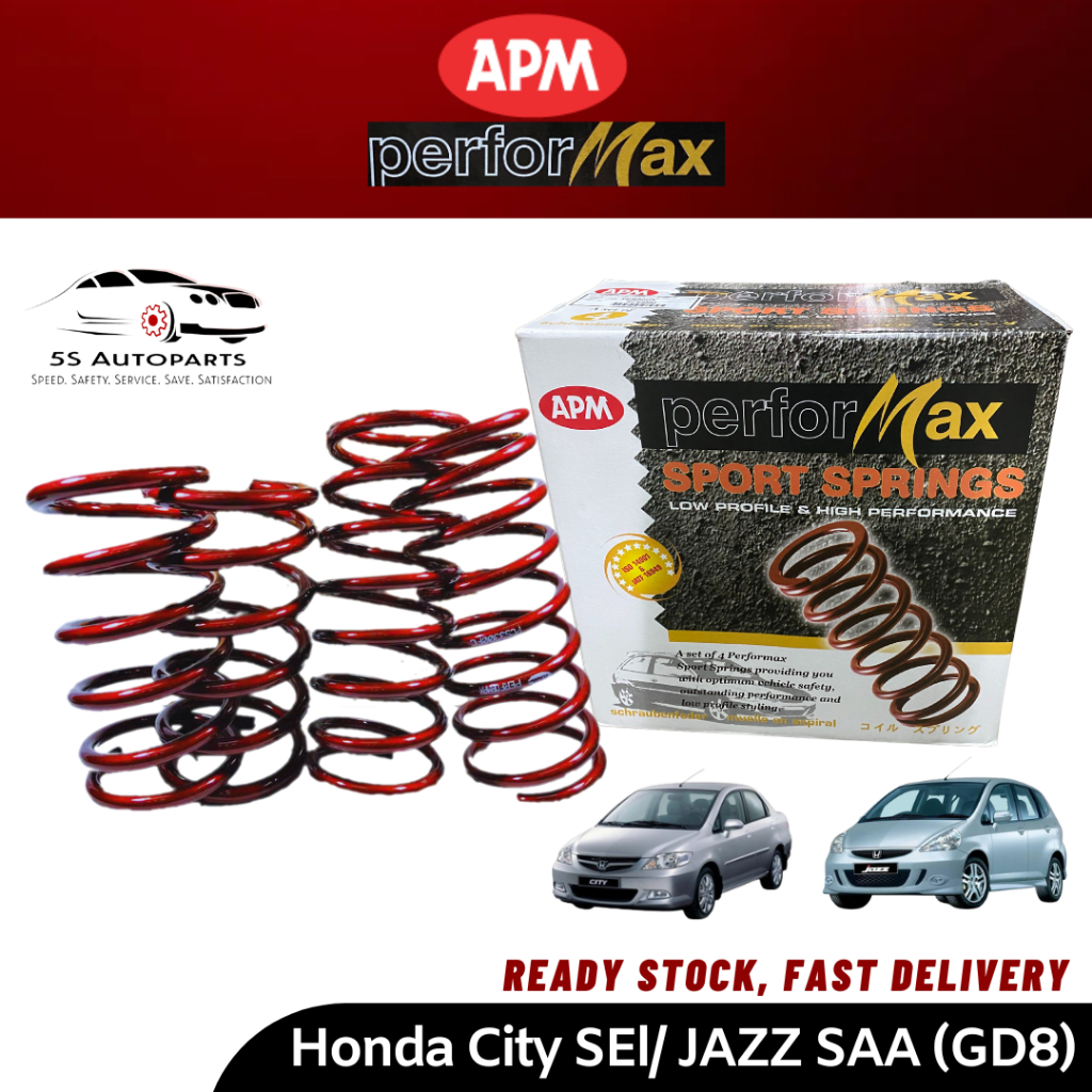 APM Performax Honda City SEL, Jazz SAA (GD8) Heavy Duty Lowered Sport ...