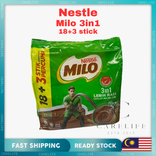 Nestle Milo 3in1 18+3 x 33g (EXP Aug2025) | Shopee Malaysia