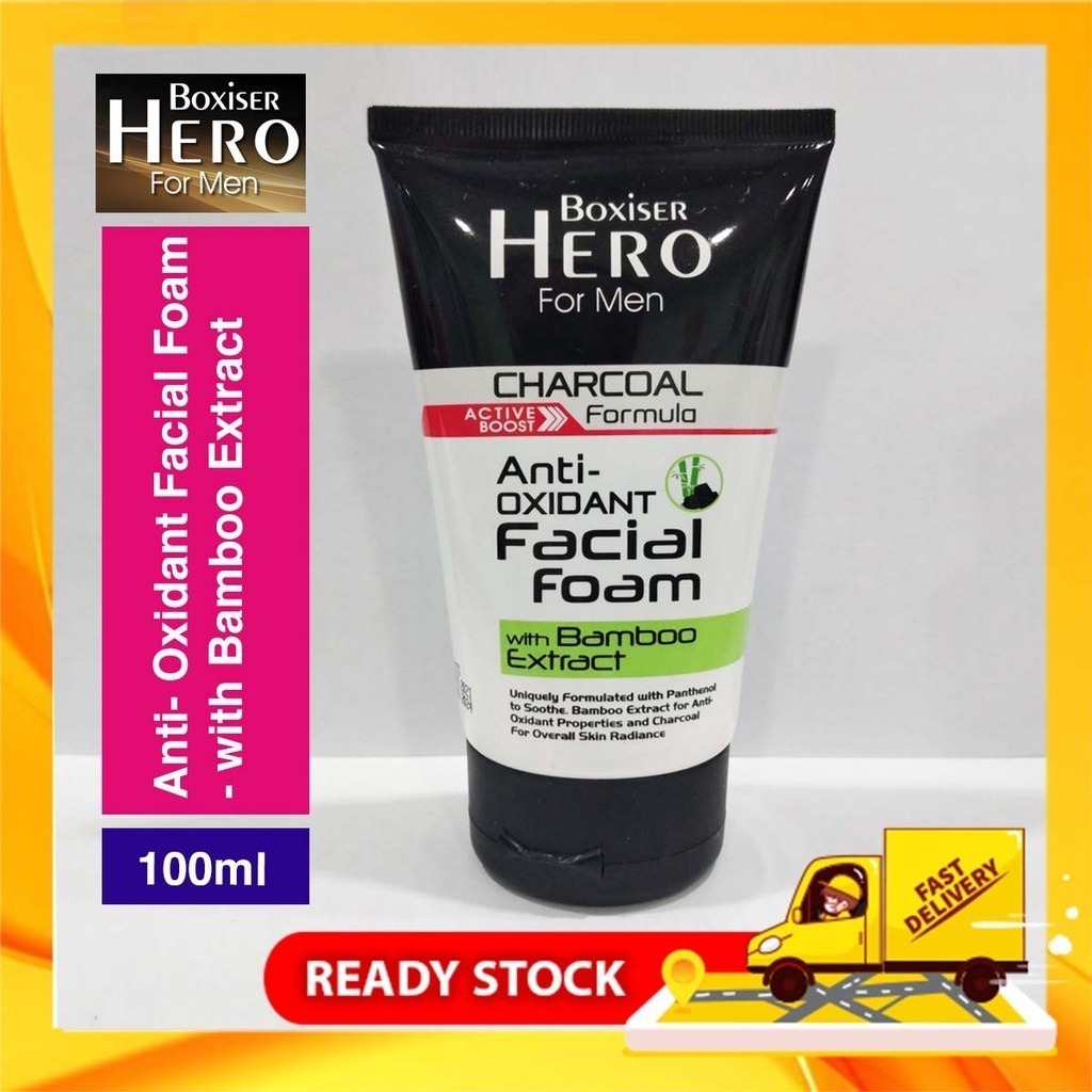 Boxiser Hero Facial Foam - Charcoal Formula 100ml | Shopee Malaysia