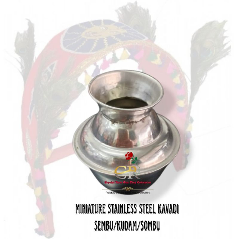 Traditional Miniature Stainless Steel Kavadi Sombu/Chombu/Kalash Lota ...