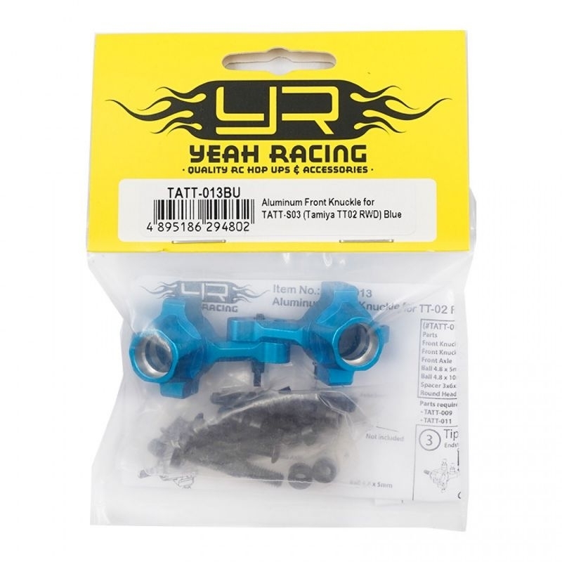 YEAH RACING TATT-013BU ALUMINUM FRONT KNUCKLE FOR TATT-S03 (TAMIYA TT02 RWD) BLUE | Shopee Malaysia