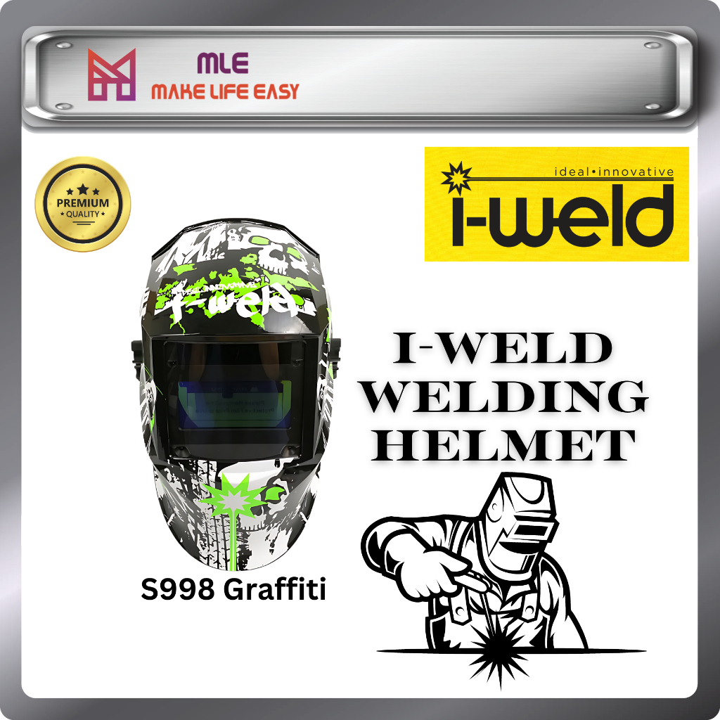 I-Weld S998 Auto Darkening Welding Helmet / TOPI Welding auto darkening ...