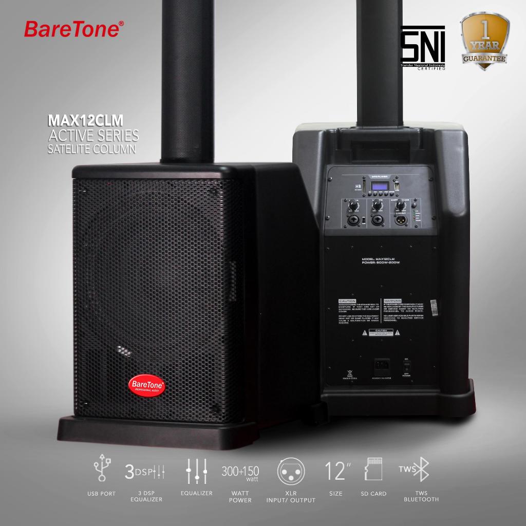 BareTone Compact Column PA Speaker With Built-in Mixer And EQ Preset ...