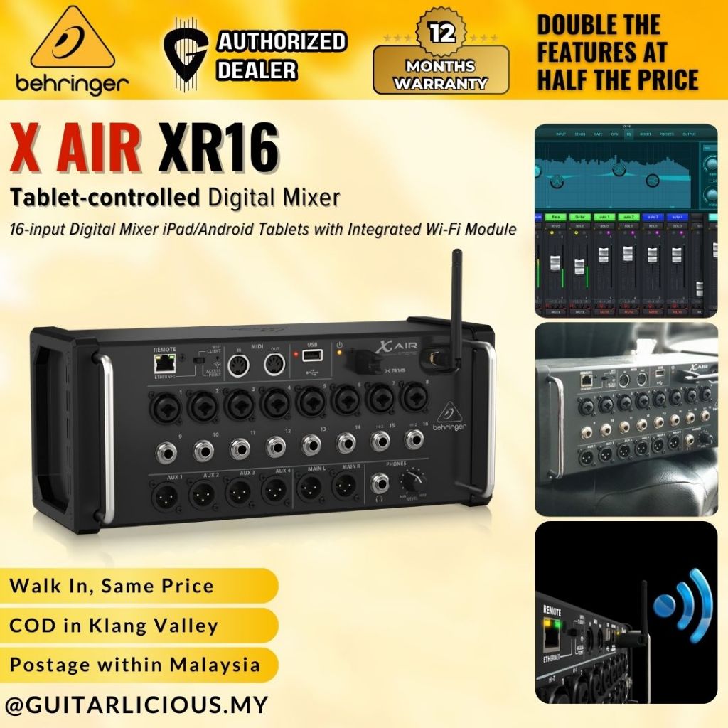 Behringer X AIR XR16 Tablet-Controlled 16CH Digital Mixer ( XR-16 / XAir XR-16 / X-Air ...