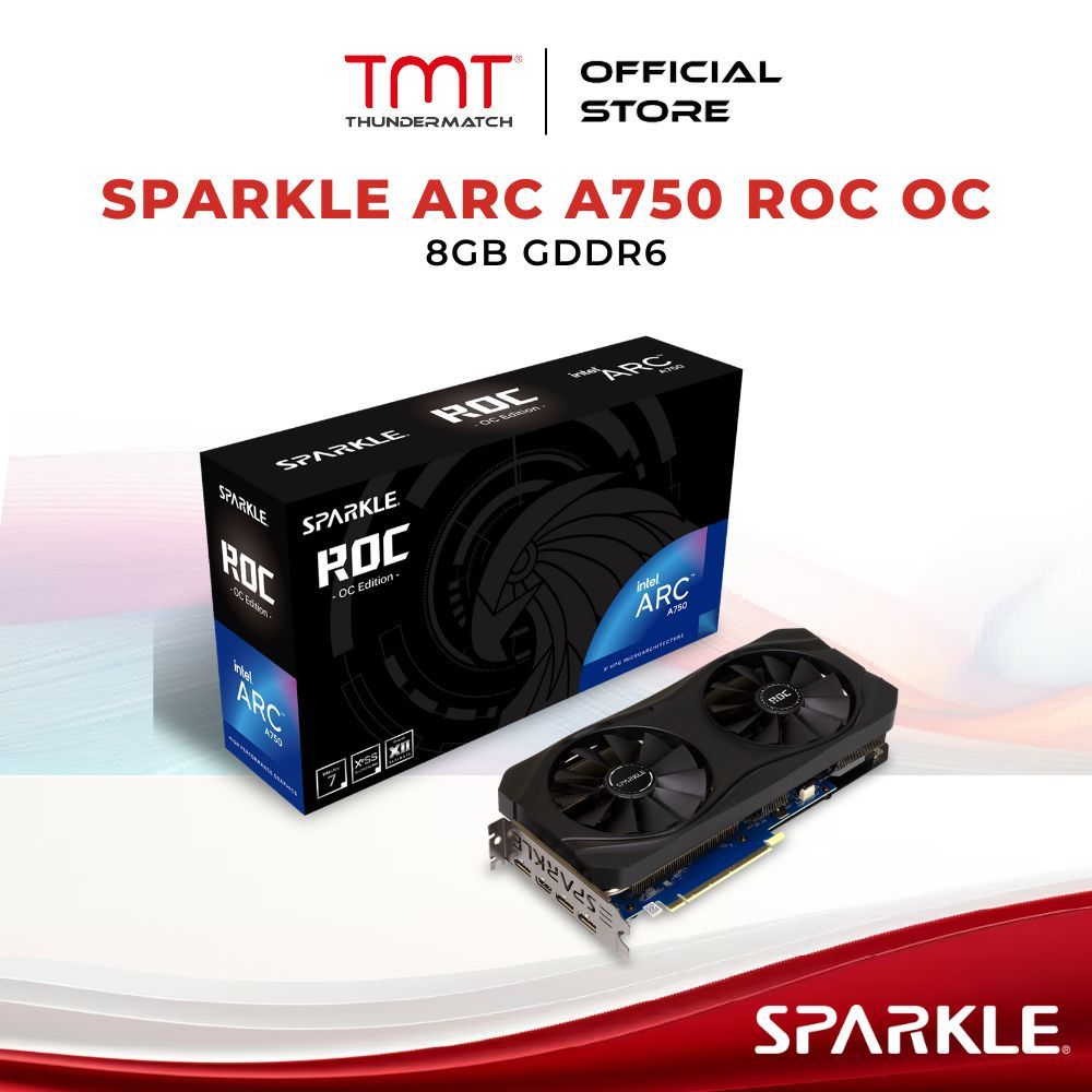 TMT SPARKLE ARC A750 ROC OC 8GB GDDR6 Graphics Card | Shopee Malaysia