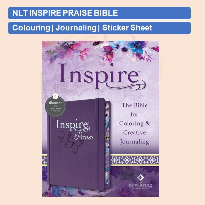 NLT Inspire PRAISE Bible | Hardcover | Journaling | Colouring ...