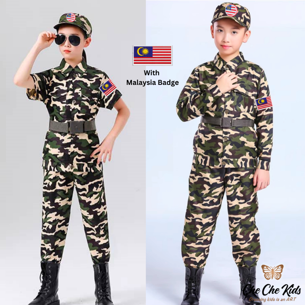 Kids Baju Askar Budak Lelaki Soldier Uniform Career Baju Kerjaya Kanak ...
