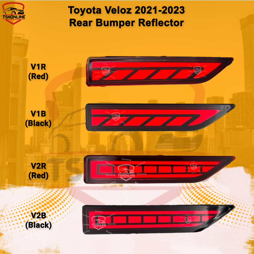 LED Bumper Light For Toyota Veloz 2021-2023 3-in-1 Functions 12V Brake ...