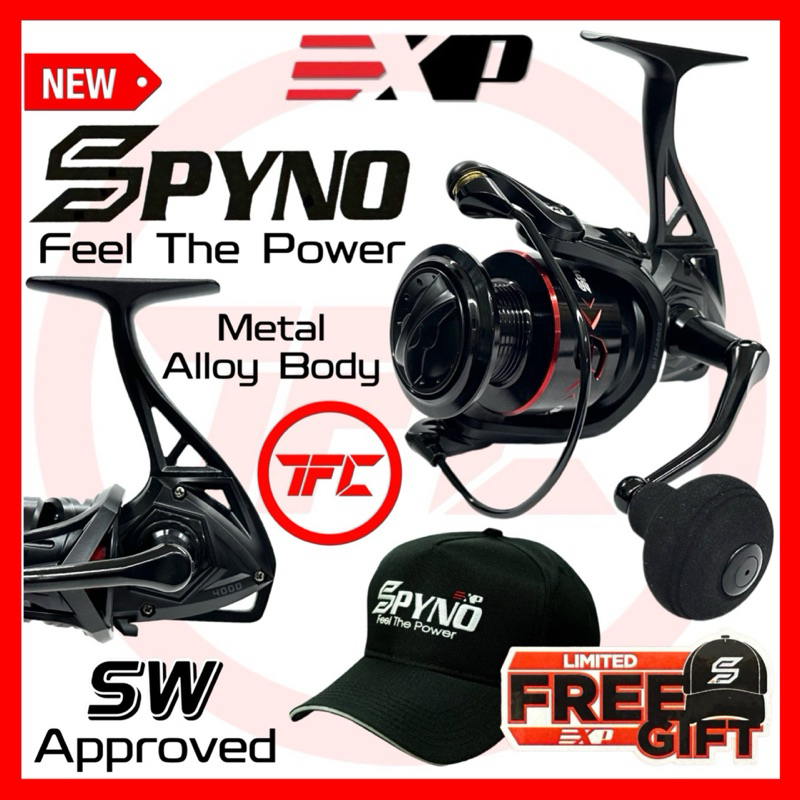 EXP SPYNO Metal Alloy Body Spinning Fishing Reel SW Power Strong ...