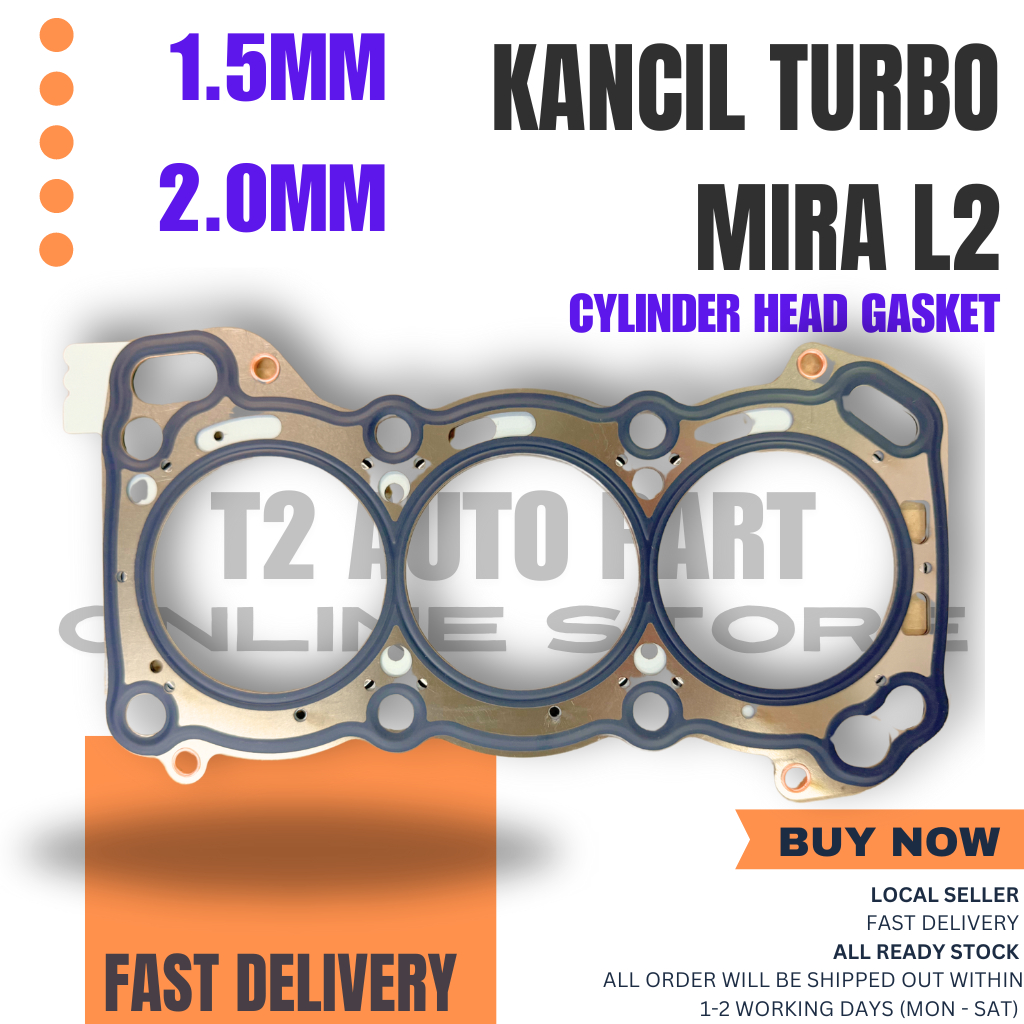 T2 DAIHATSU CYLINDER HEAD GASKET MIRA L2 KANCIL TURBO 1.5MM DAN 2.0MM ...