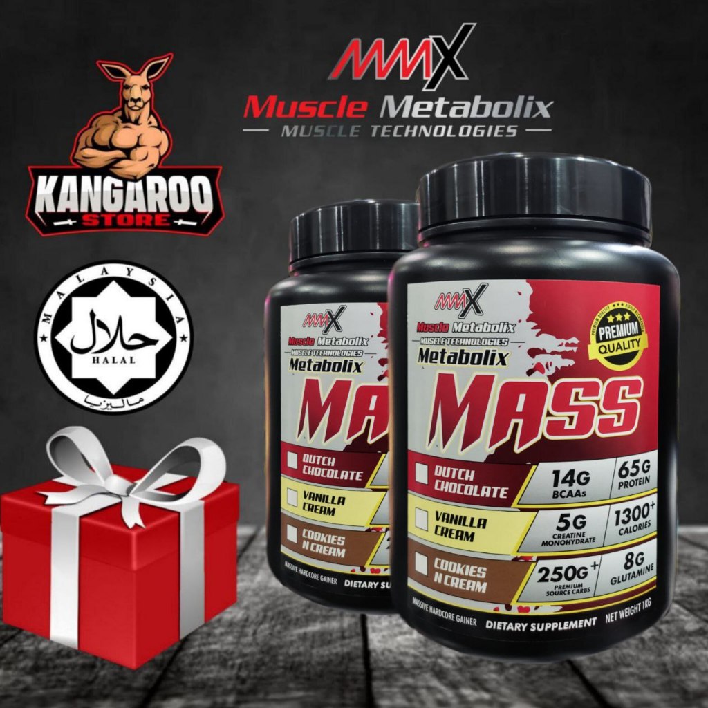 MMX METABOLIX MASS GAINER (6KG -1kg) 65G Protein Weight Gainer Susu ...