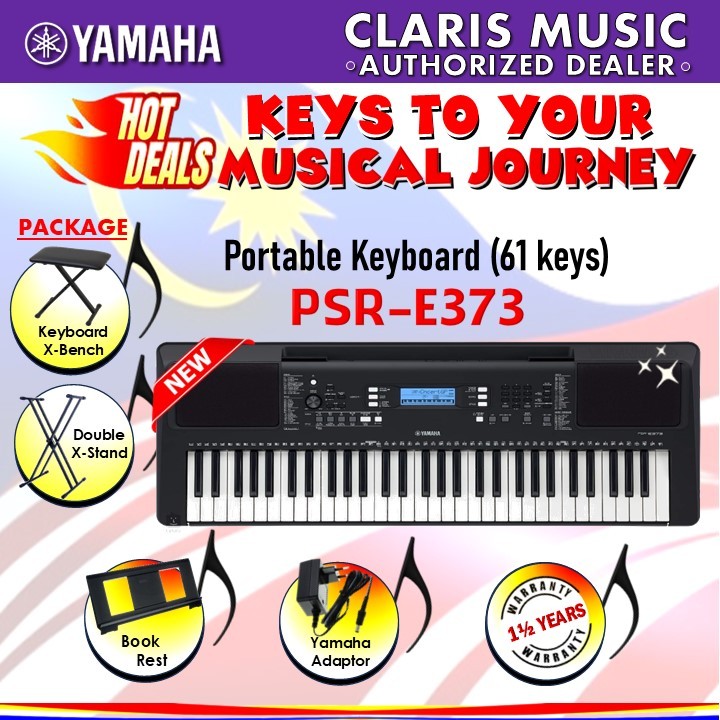 Yamaha PSR-E373 Portable Keyboard-NEW UNIT! (PSRE373 / PSR 373 / PSR ...