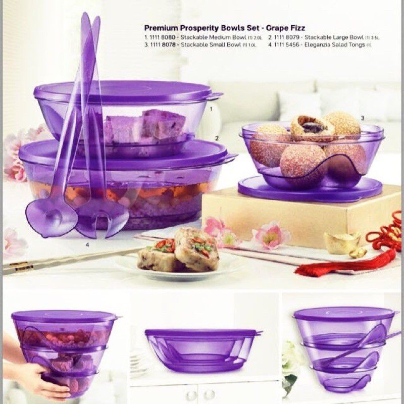 8'2212 Tupperware Stackable Set /Tupperware 3S/ Tupperware Serving Bowl ...