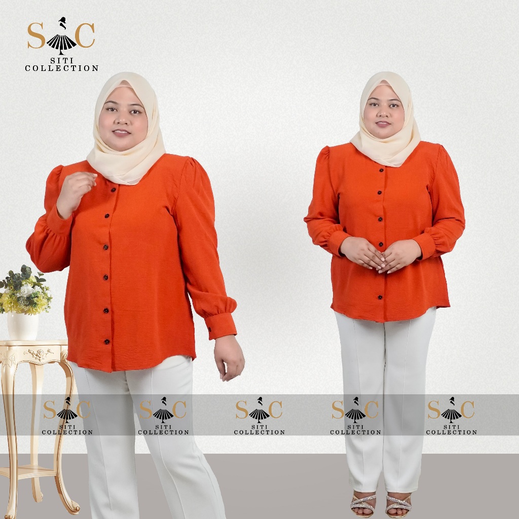 NEW FANCY DESIGN Baju Blouse SITI CEY Crape lronless Murah Cantik Fit ...