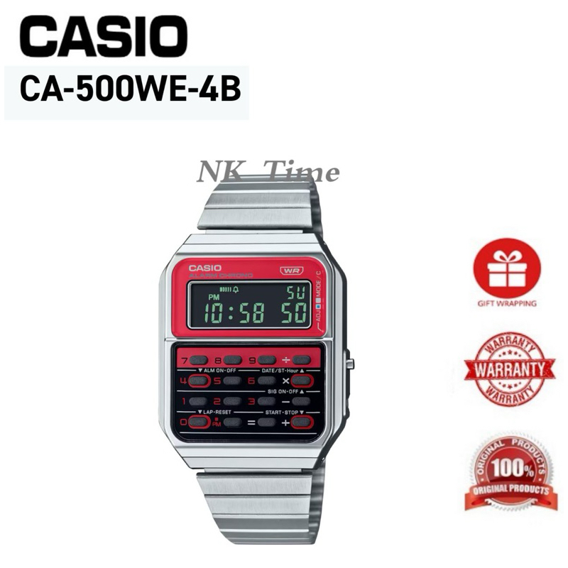 CASIO WATCH Vintage Calculator Digital Watch CA-500WE-4BD /CA-500WE-4B /CA-500WE | Shopee Malaysia