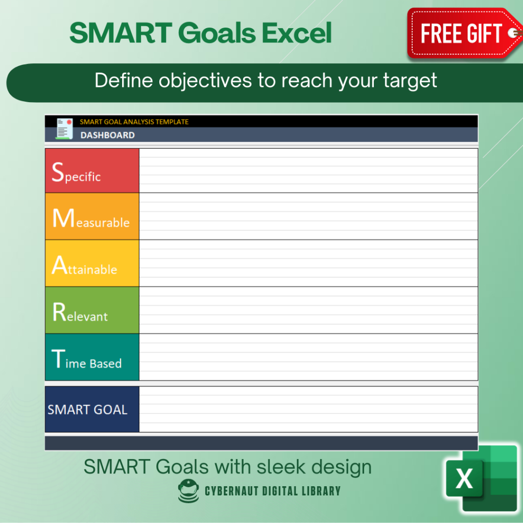 Excel Template - SMART Goals Excel (Free 12-in-1 Bundle Excel Course ...