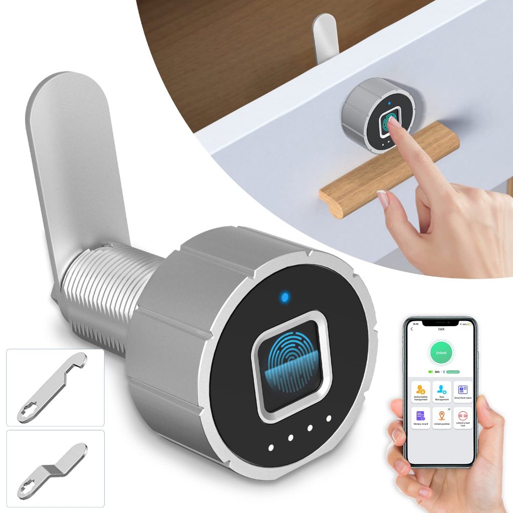 Zinc alloy smart fingerprint cabinet lock drawer lock anti-theft ...