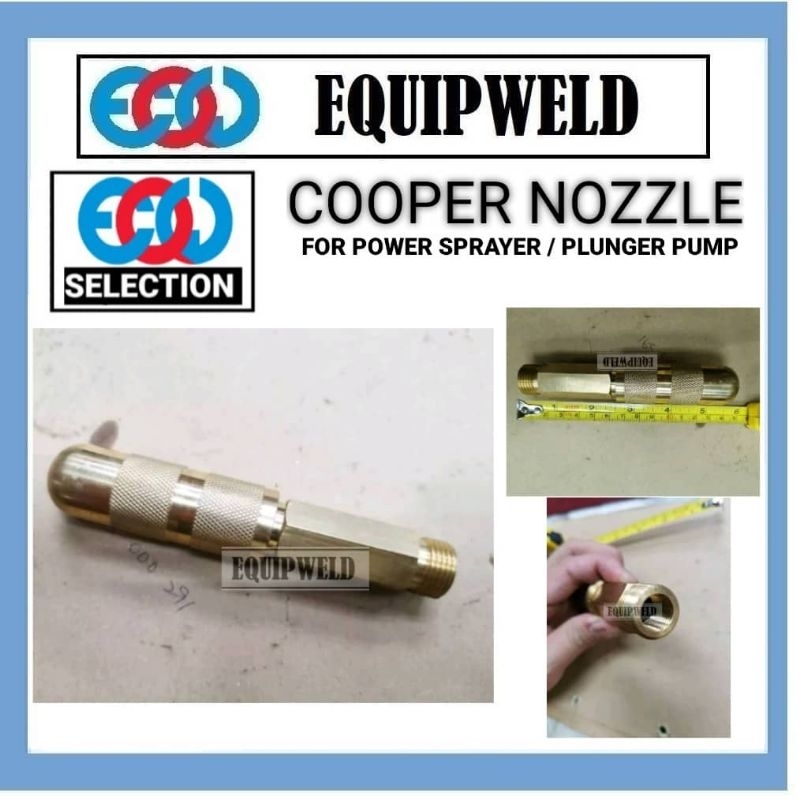 (100% COPPER ) EQUIPWELD COPPER NOZZLE FOR POWER SPRAYER PLUNGER PUMP ...