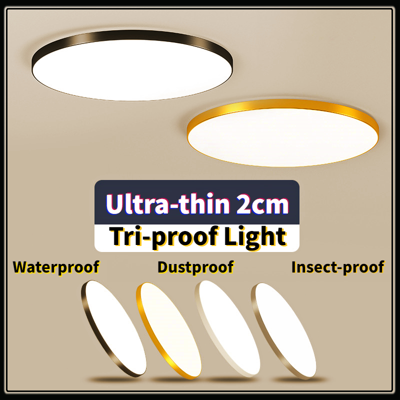 Ultra-thin 2cm LED Ceiling Light,Lampu LED Waterproof Light ，Bathroom ...