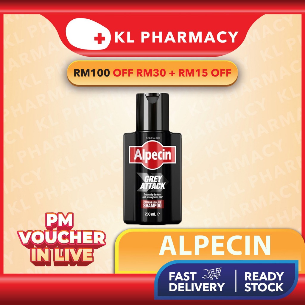 Alpecin Grey Attack Caffeine & Colour Shampoo (200ml) - Gradually ...