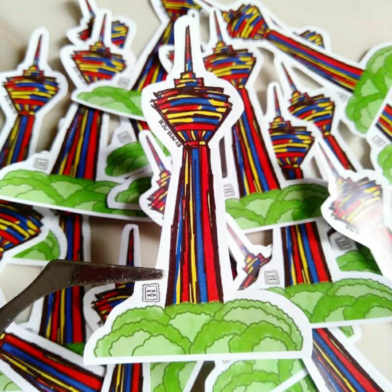 Sticker Edisi Menara KL illustration by Miya Meya | Shopee Malaysia