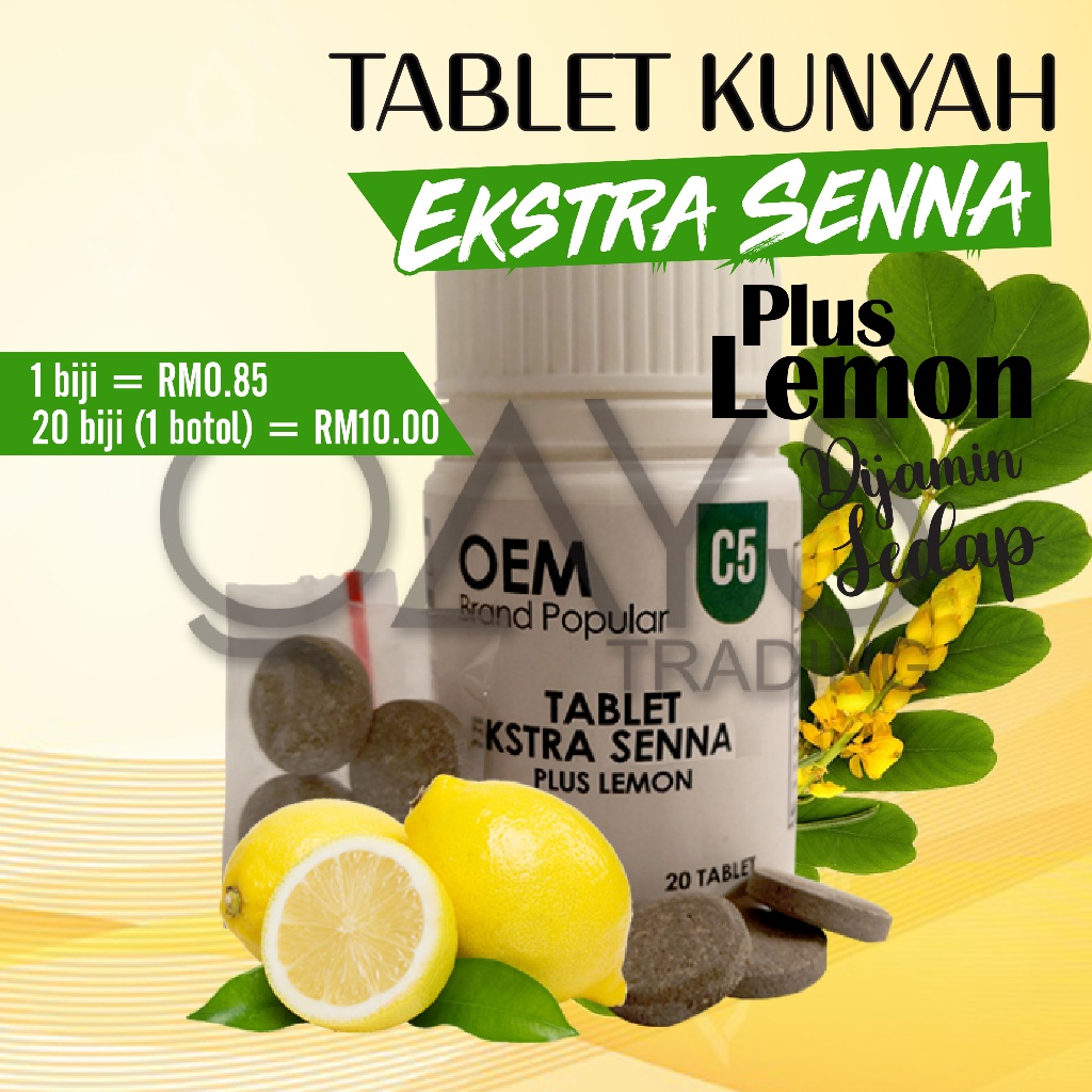 Lelong C5 Tablet Ekstra Senna Lemon Brand Popular & Sedap | Shopee Malaysia