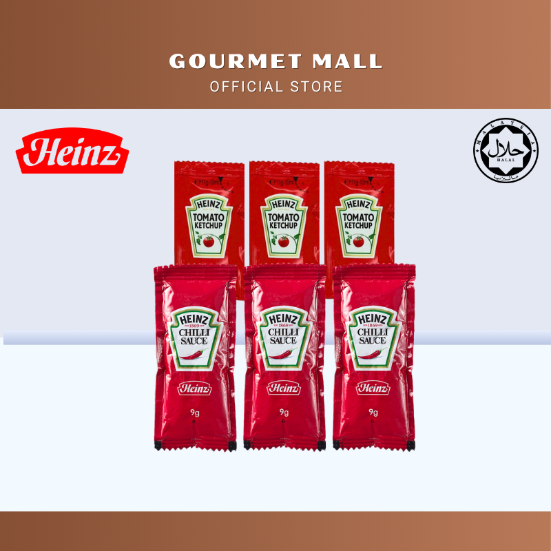 Heinz Chili Sauce Tomato Ketchup Sauce Sos Cili Tomato Paket - 9g x (50 ...