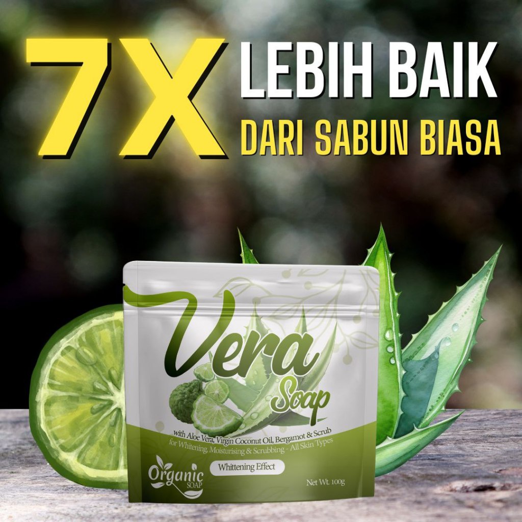 (100% HQ ORIGINAL) VERA SOAP WHITENING 100G ALOE VERA - 7X Lebih Baik ...