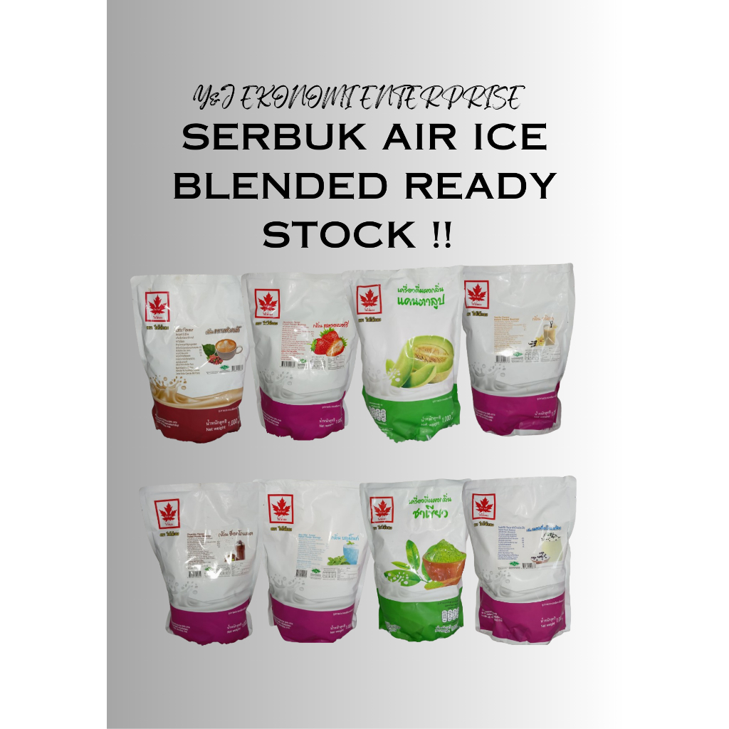 SERBUK AIR ICE BLENDED DAN AIR BALANG PELBAGAI JENIS PERISA 1KG ...