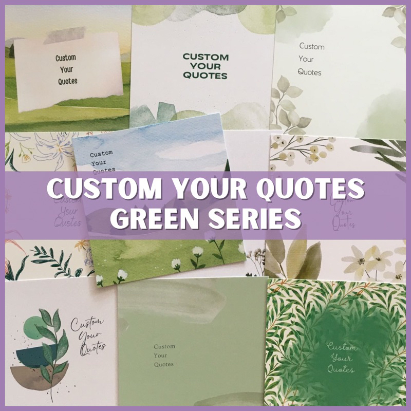 CUSTOM YOUR QUOTES - GREEN SERIES QUOTES CARD | Shopee Malaysia