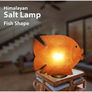 FISH SHAPE FULL SET (WITH 2PCS FREE BULB) NATURAL HIMALAYAN ROCK SALT ...