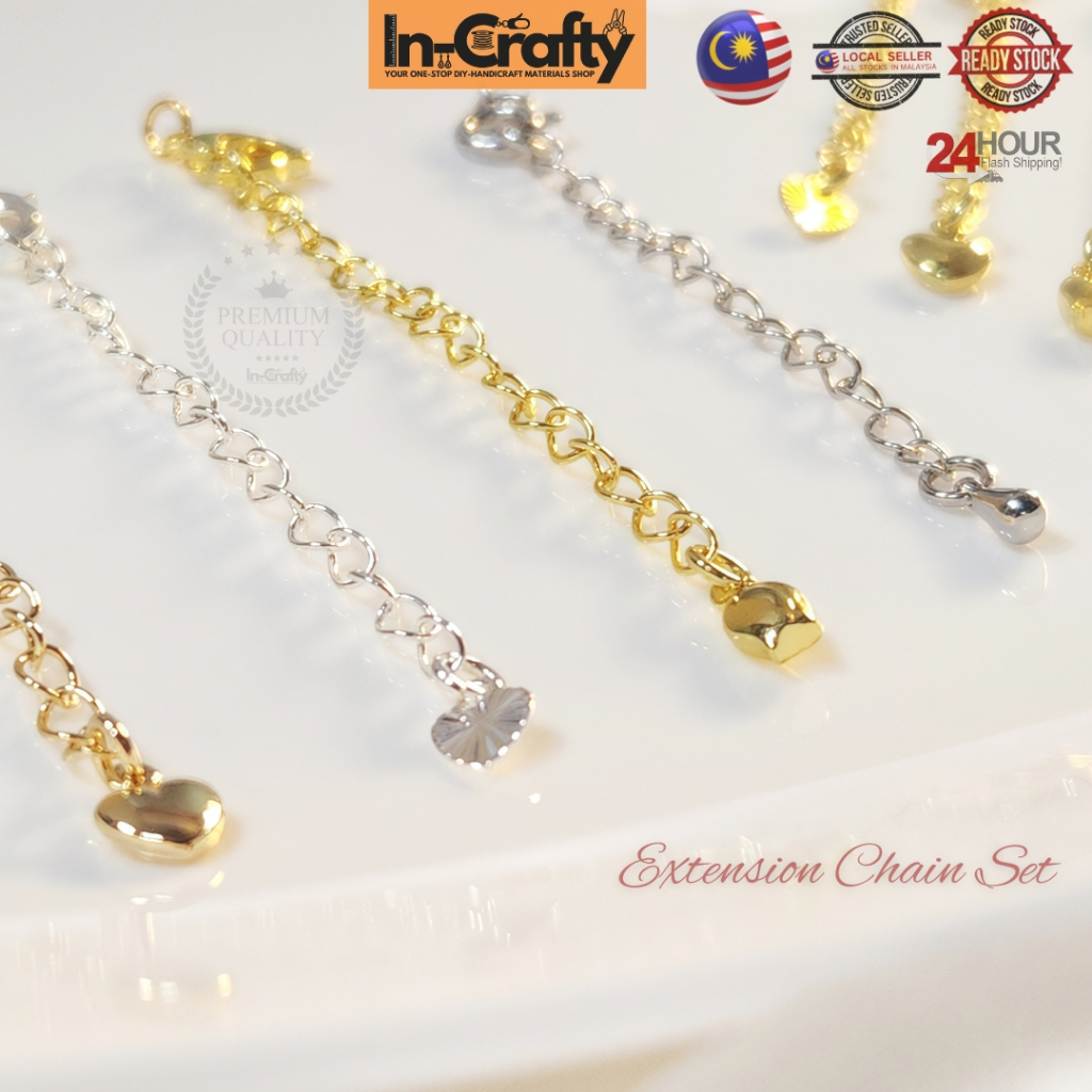 IN-CRAFTY / Extension Tail Chain Set 14K 18K Silver Lobster Clasps ...