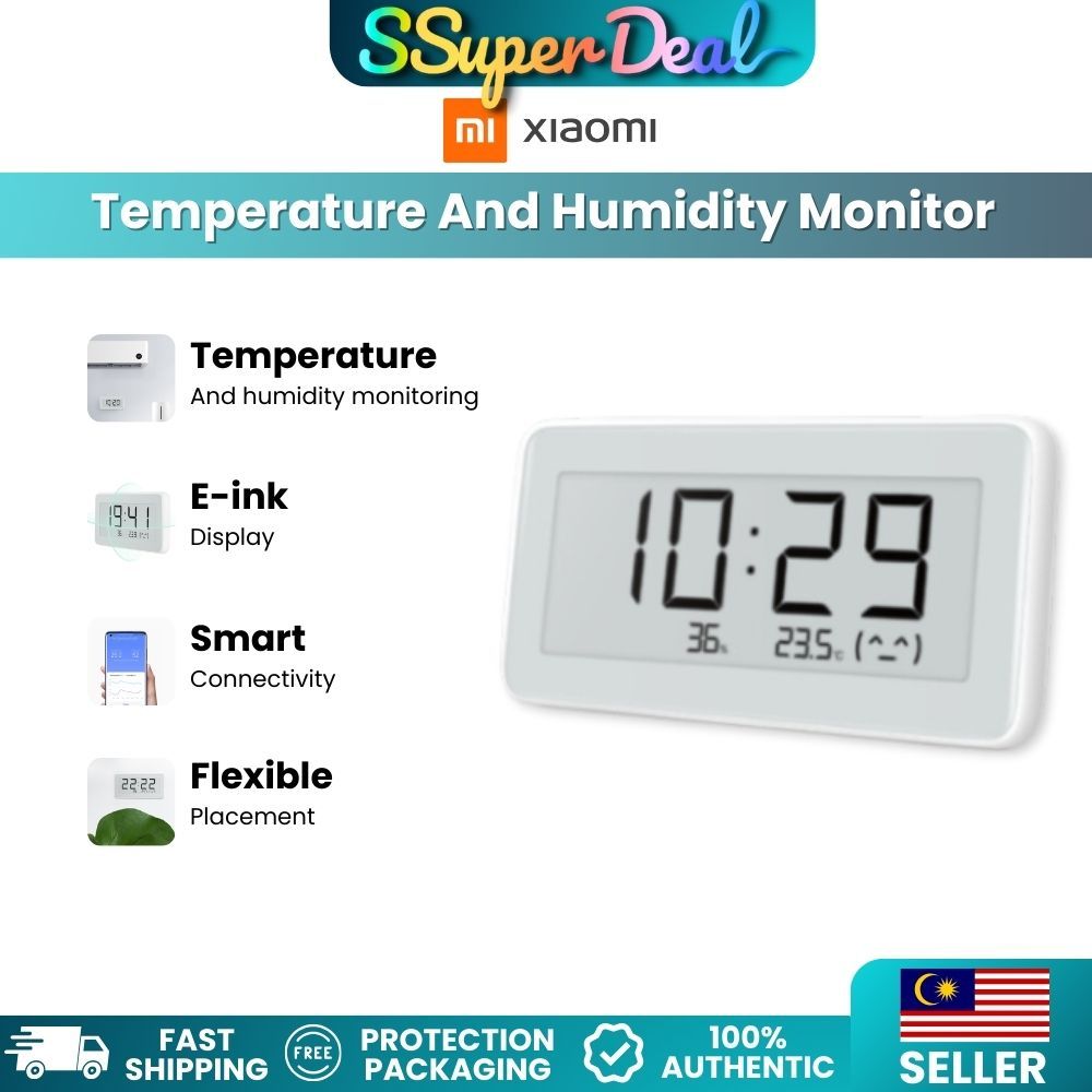(Global) Xiaomi Mi Temperature And Humidity Monitor 2 | Mi Temperature ...