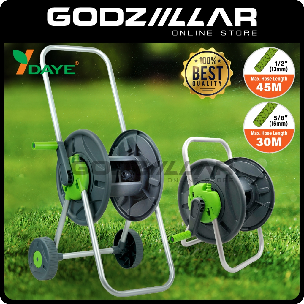 Daye Portable Gardening Hose Reel Set Without Hose | Free Standing ...