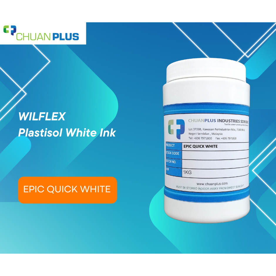 WILFLEX EPIC Quick White Plastisol Inks For Silkscreen Printing (1KG ...