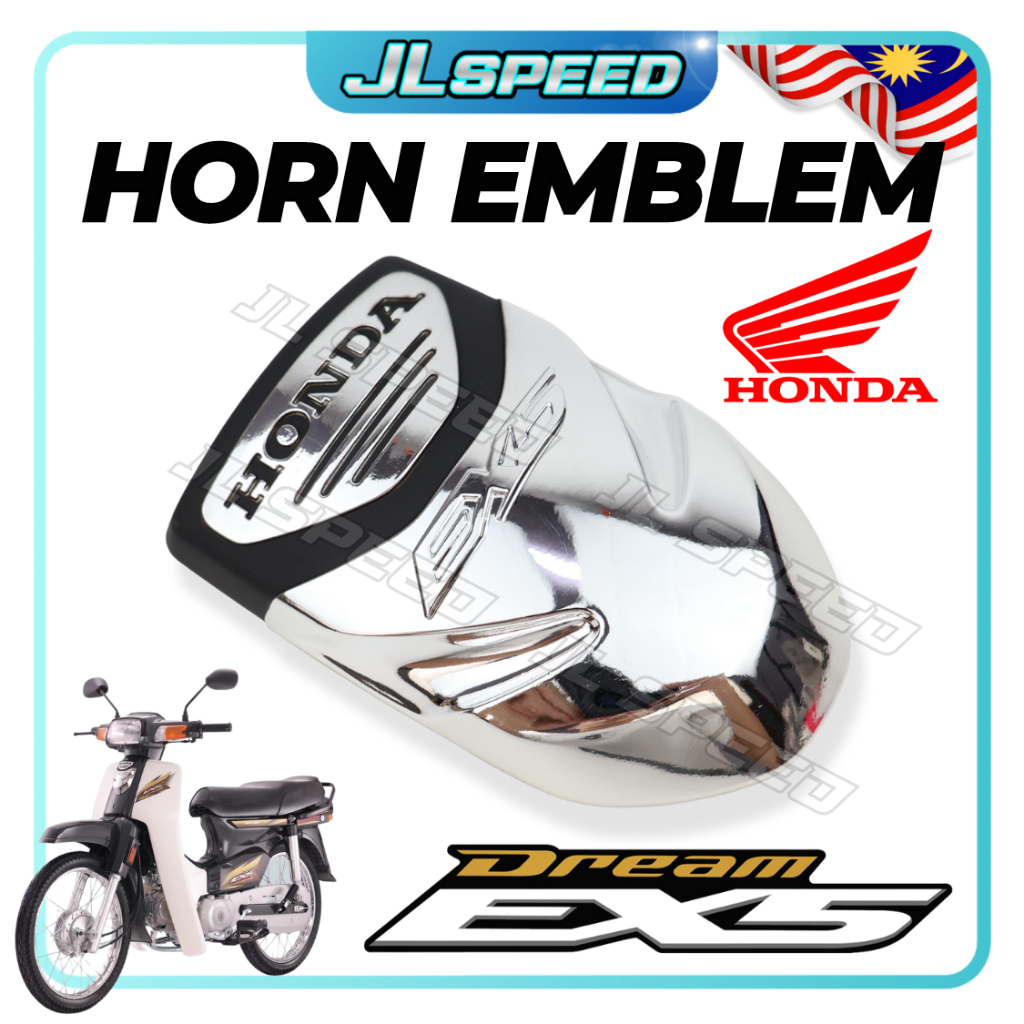 HONDA EX5 HP / EX5 DREAM HORN EMBLEM HORN COVER LOGO LAMBANG COVER DADA DEPAN HON LOGO CHROME ...