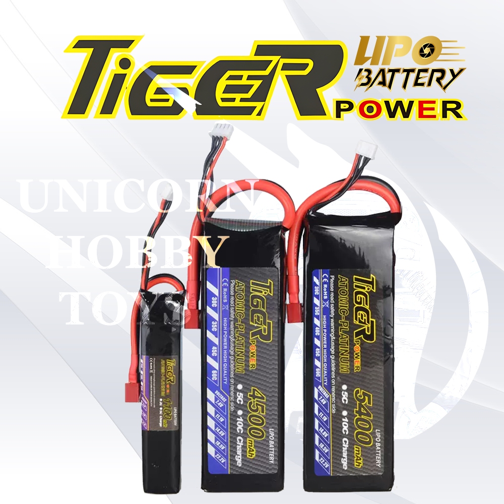 TIGER Lipo Battery 2s 7.4v 3s 11.1v 4s 14.8v 锂电池 For Remote Control RC ...