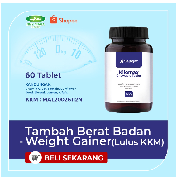 KILOMAX SEJAGAT , Tambah Berat Badan, Tambah Selera Makan, Weight Gain ...