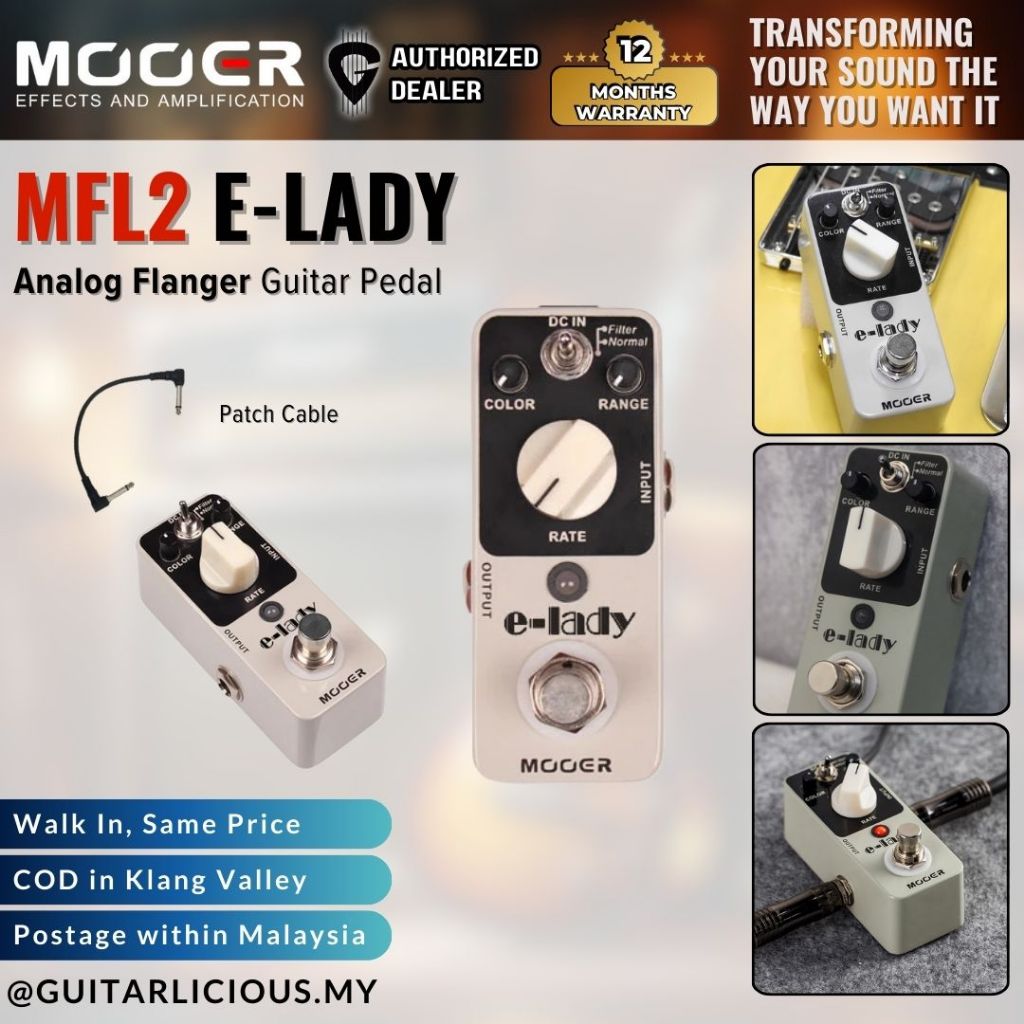 Mooer MFL2 E-Lady Analog Flanger Micro Series Guitar Pedal Effect ( MFL ...