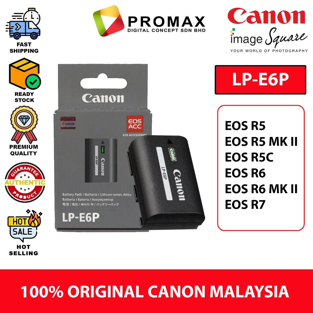 Canon Original LP-E6P Lithium-Ion Battery Pack for EOS R5 R5 II R6 R5c R6 II R7 LPE6P LP E6 P ...