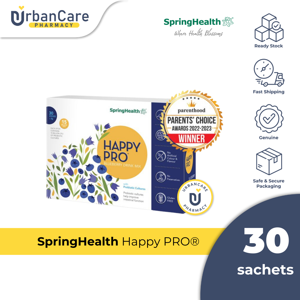 SpringHealth Happy Pro Blueberry Probiotic 30 Sachets | Shopee Malaysia